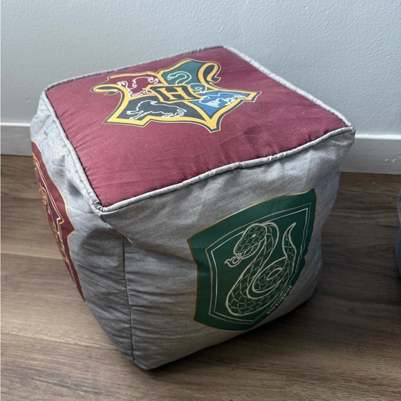 Accents | Hogwarts House Crest Pouf Red And Gray | Poshmark